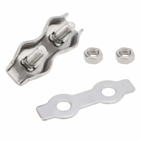M4 Stainless Steel Duplex Wire Clamp - Reliance Antennas