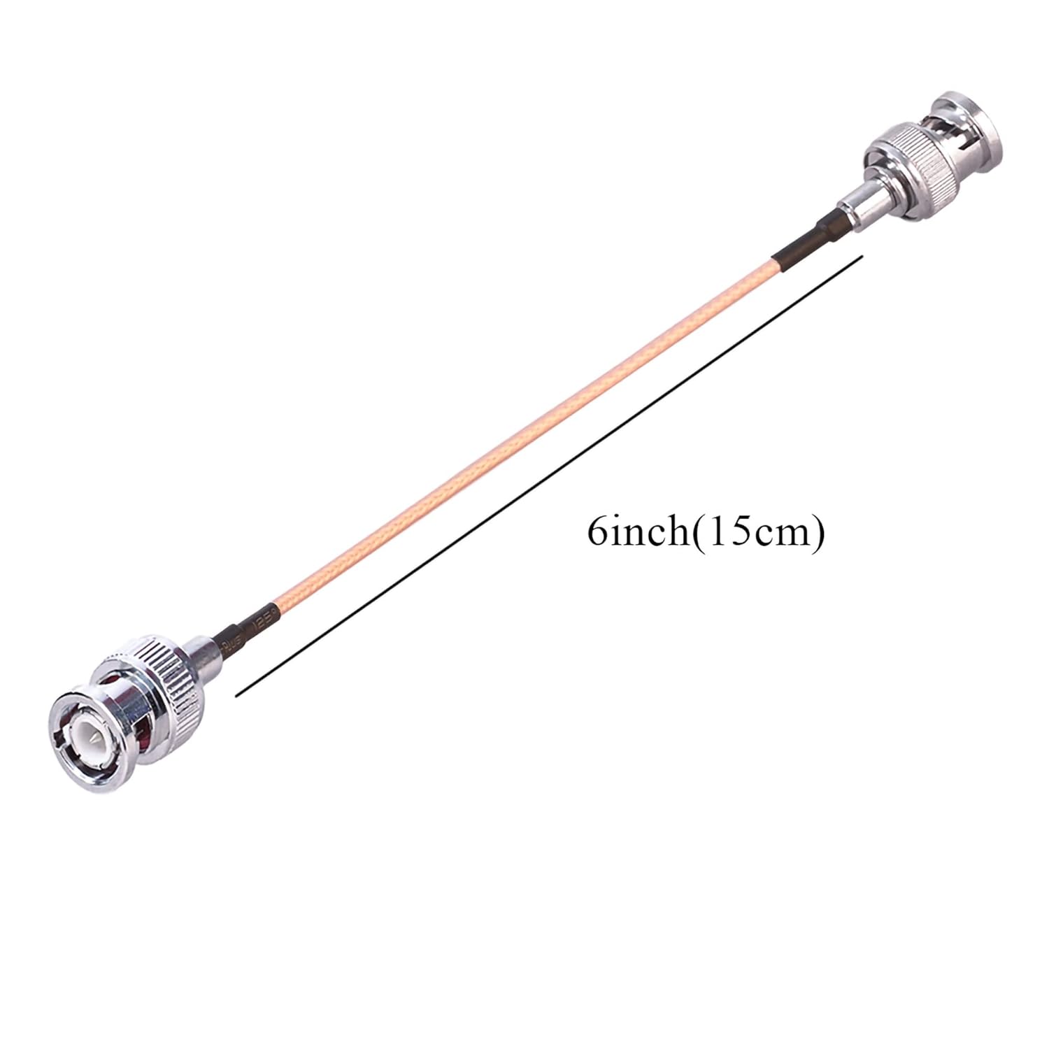 6in RG-316 Low Loss Coax Jumper Cable with BNC-M Ends - Reliance Antennas