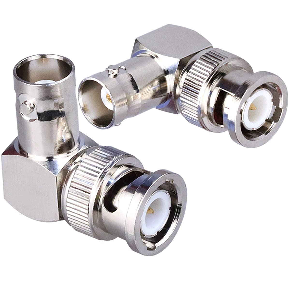 BNC-F to BNC-M Right Angle Low Loss Coaxial RF Adapter - Reliance Antennas